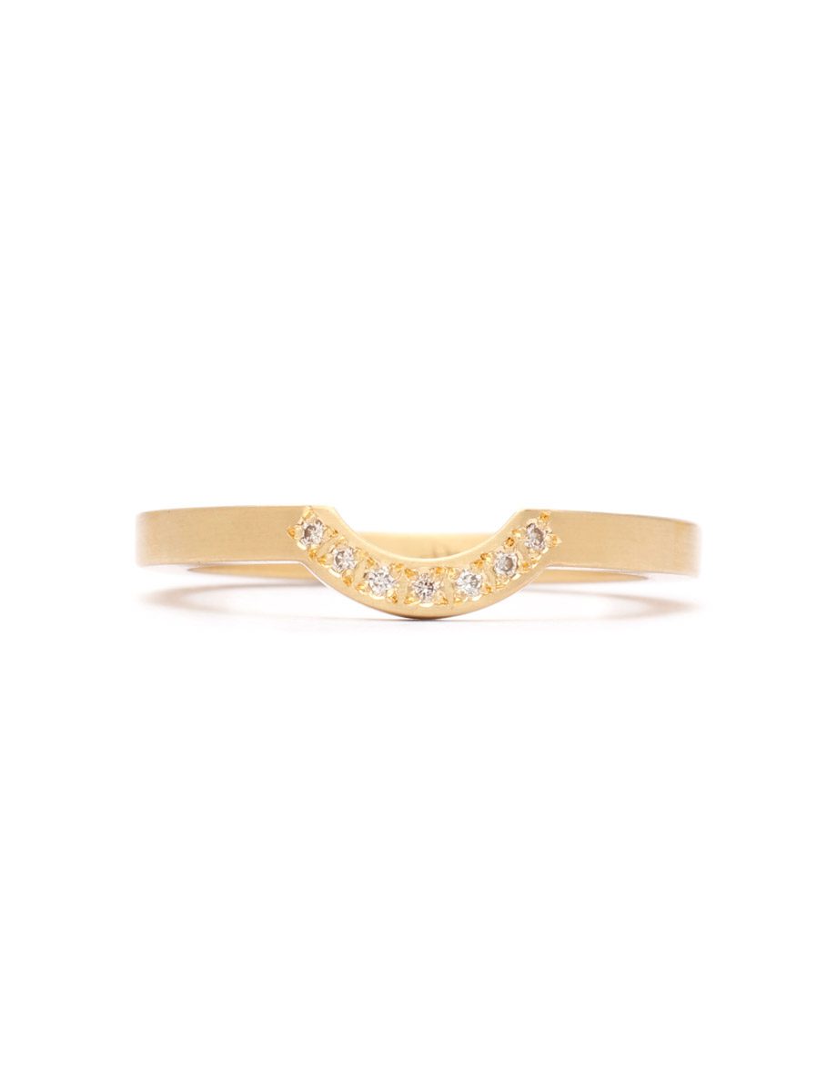 Champagne Diamond Circular Wedding Ring | e.g.etal | Melbourne