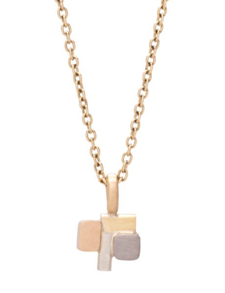 Skyline Steps Fine Pendant Necklace - White & Yellow Gold | e.g.etal ...